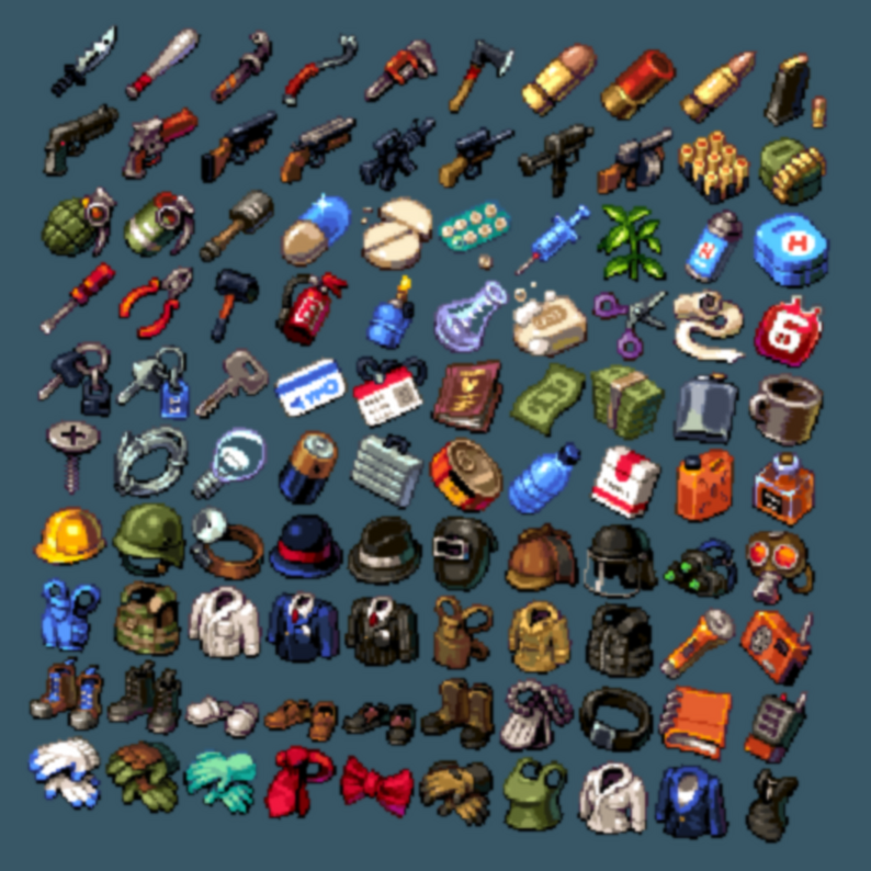 Pixel RPG Icons Survival Horror 32×32 by Thomas Feichtmeir "Cyangmou"