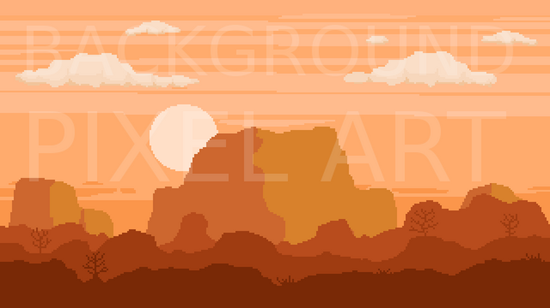 10 Parallax Pixel Art Backgrounds Pack #1 by Arludus