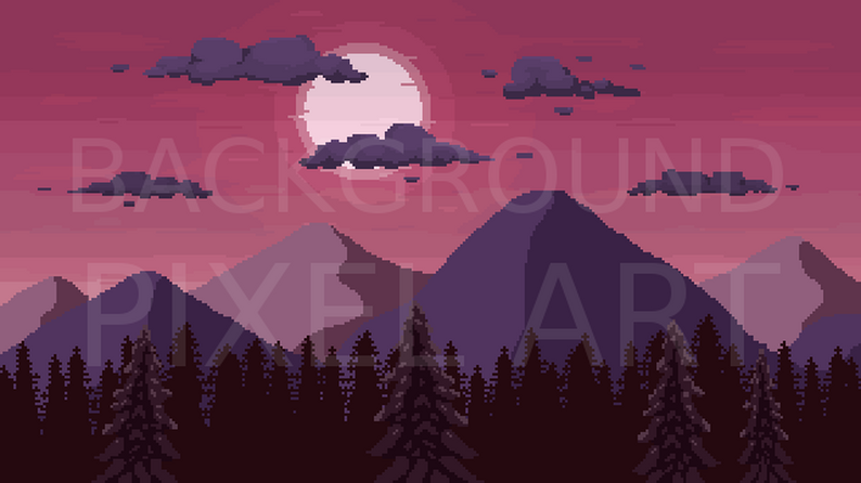 10 Parallax Pixel Art Backgrounds Pack #1 by Arludus