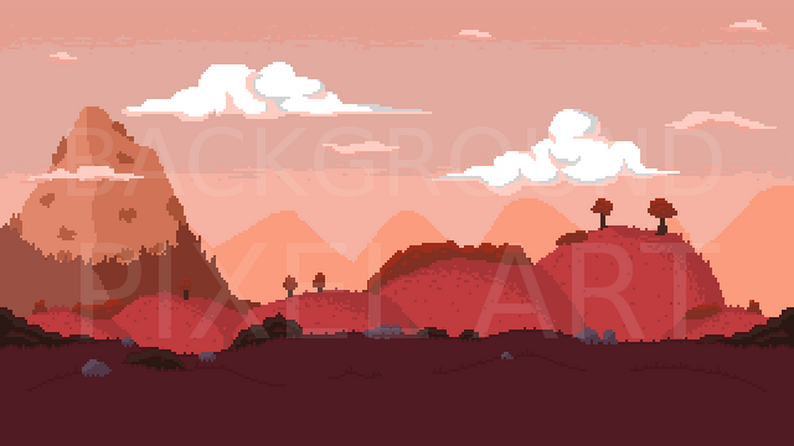 10 Parallax Pixel Art Backgrounds Pack #1 by Arludus