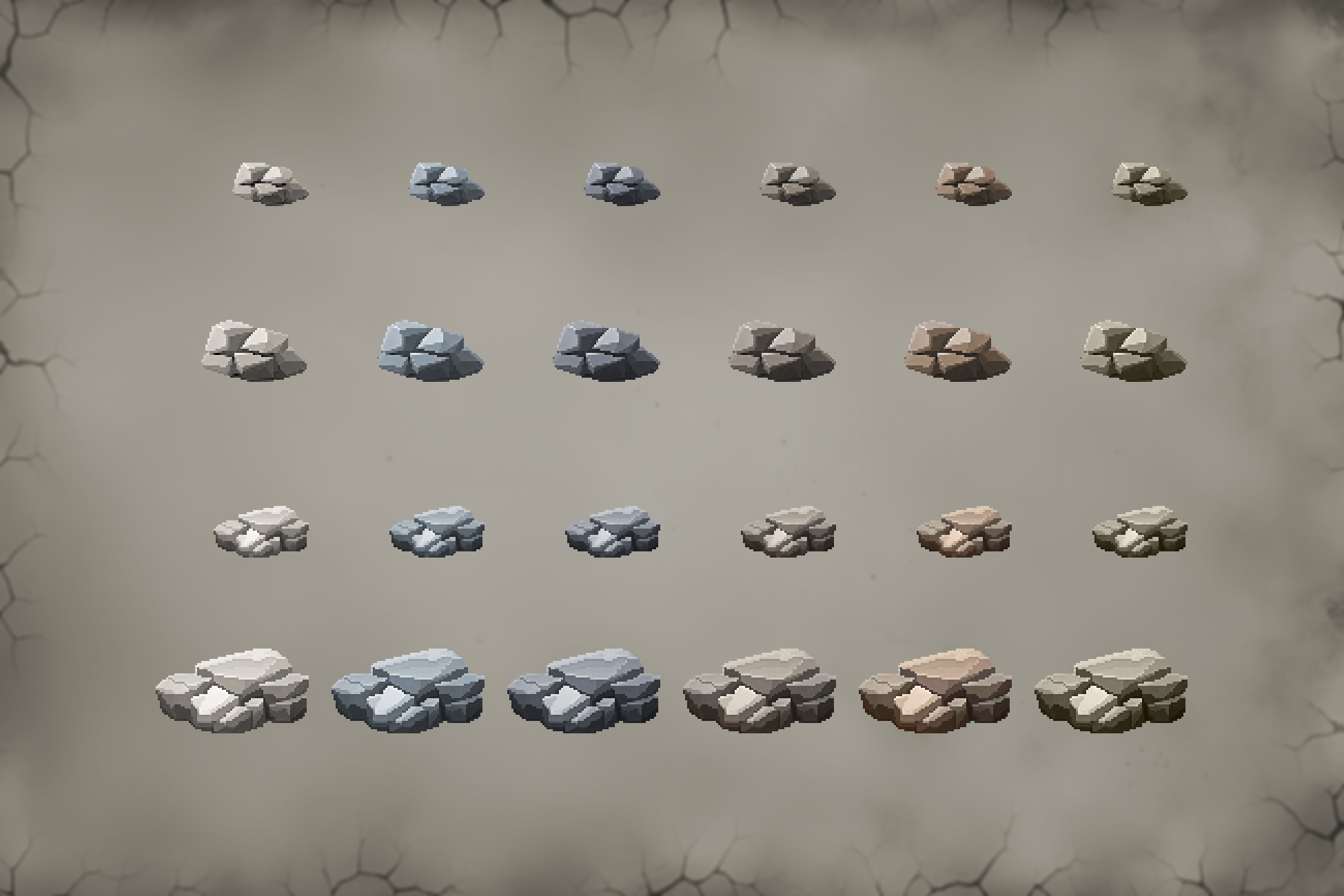 FREE Pixel Art Rock Pile Pack by karsiori