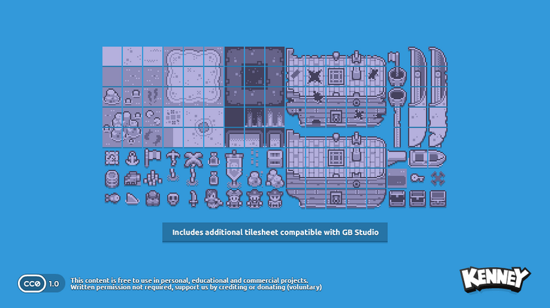 Monochrome Pirates by Kenney (Assets)
