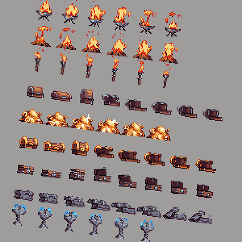 Fantasy Platformer Pixelart Props by aamatniekss