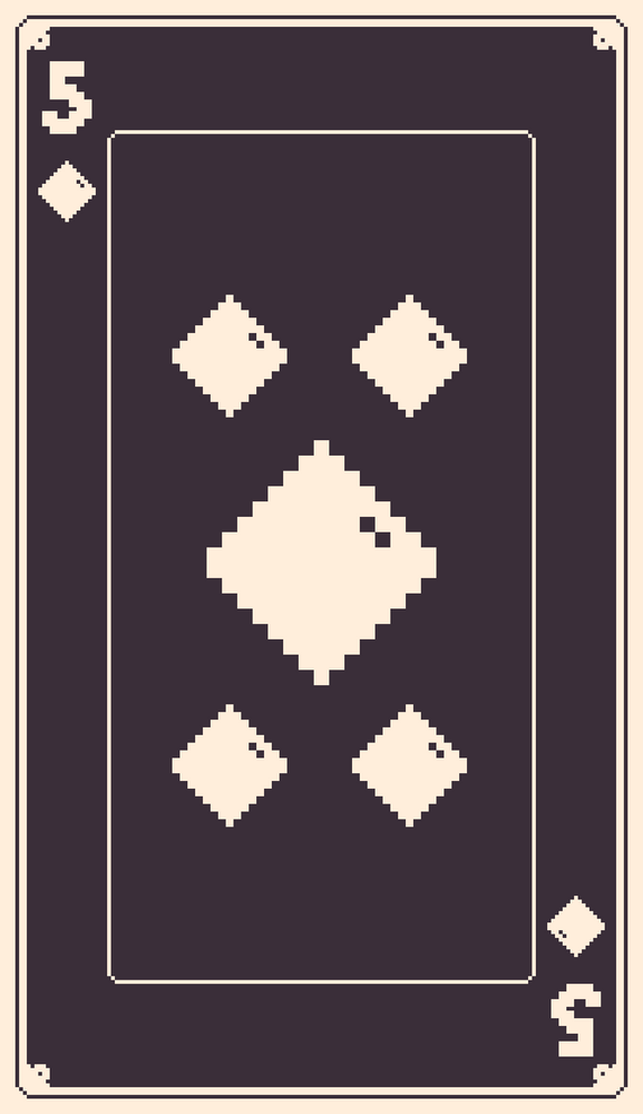 Pixel Playing Cards (Dark Mode) by lumeish