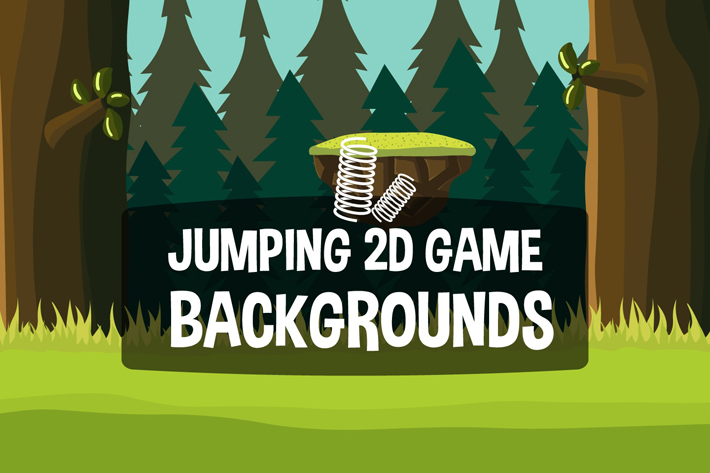 2D Vertical Jumping Backgrounds by Free Game Assets (GUI, Sprite, Tilesets)