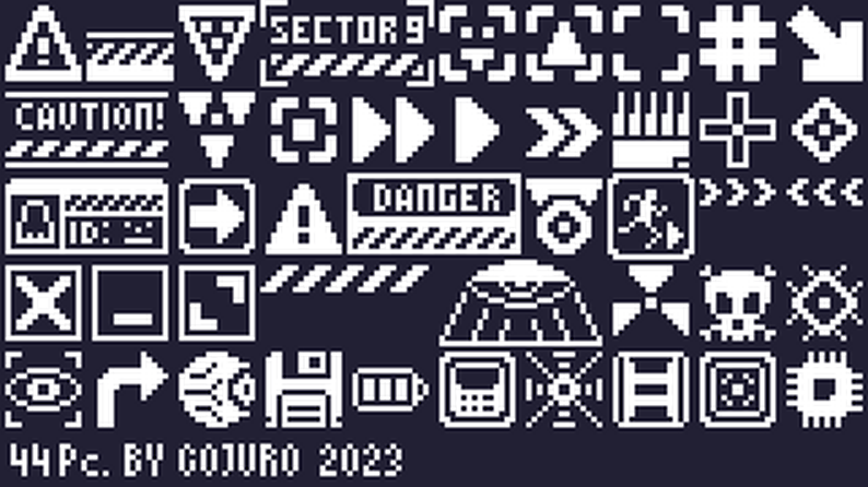 Free Pixel Art Cyber Scifi Sprites by Gojuro