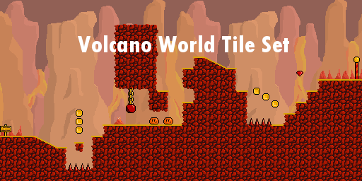 Volcano World Tiles by Anna