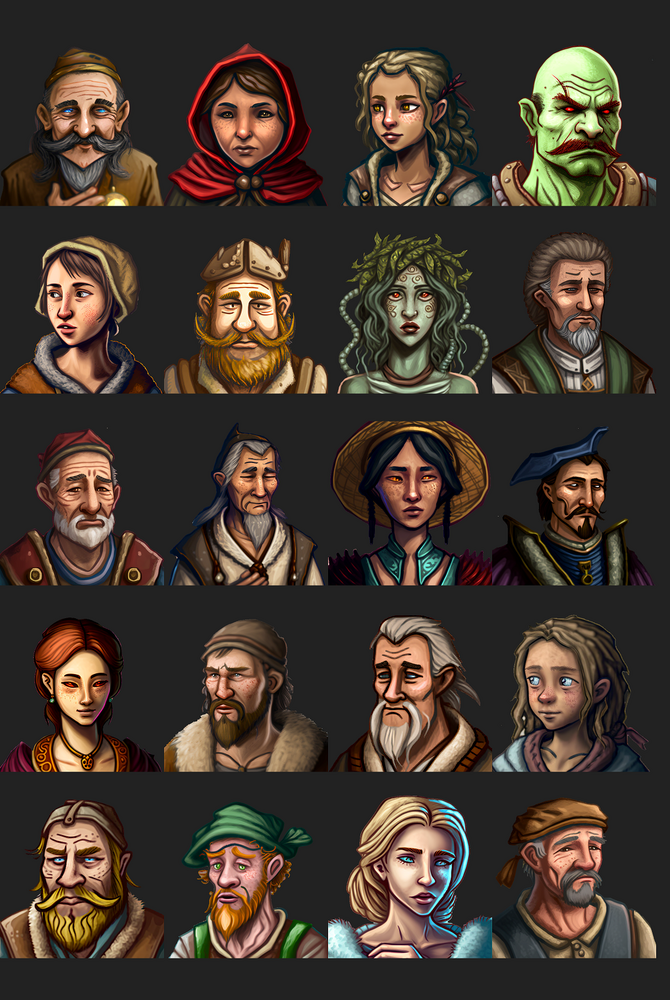 RPG Avatars: 85 Unique NPCs Icons by esperstudio