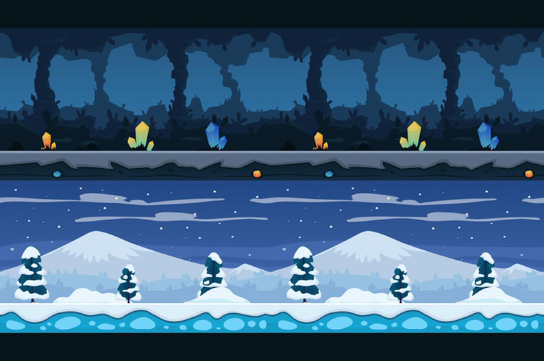 Parallax 2D Backgrounds by Free Game Assets (GUI, Sprite, Tilesets)