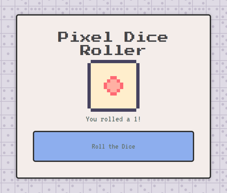 Pixel Dice Roller 🎲 by keinan21