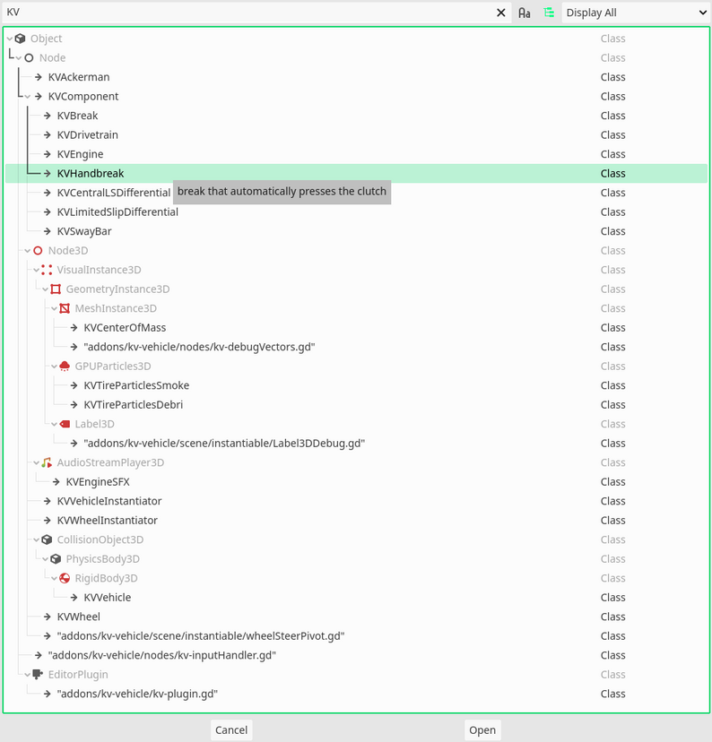kv-vehicle: Godot Vehicle System by katfish-whiskers