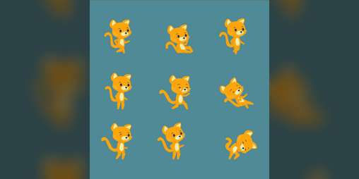 Orange Cat Animated Game Sprite by stitch