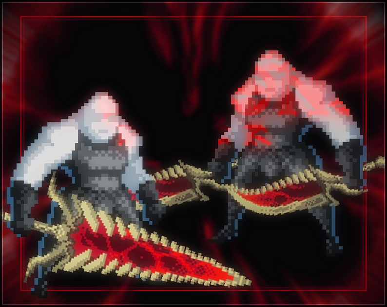 Pixel Art Animated Weapons - Blood Knight by Frostwindz