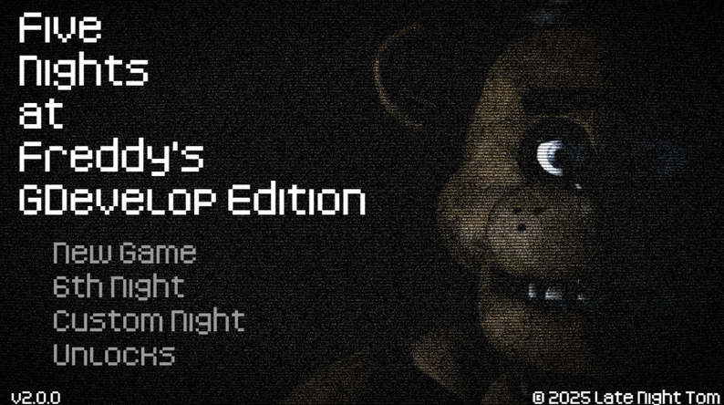 Five Nights At Freddy's (FNAF) GDevelop Template by Late Night Tom
