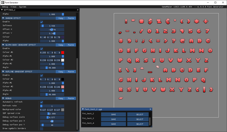 GameMaker (GMS2) Font Texturepage Generator by Ainerond