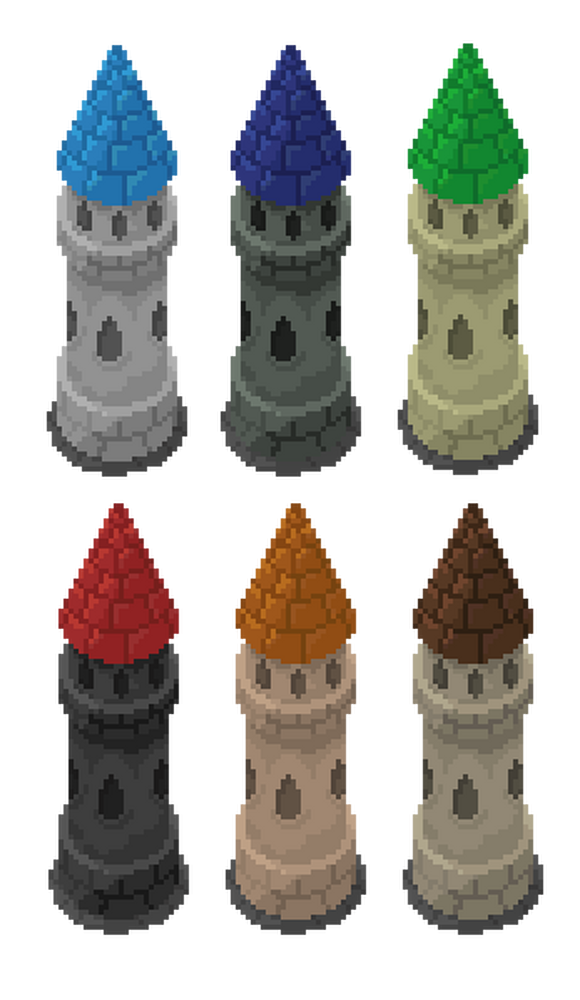 Tower - Top Down Pixel Art Building Assets by sanctumpixel