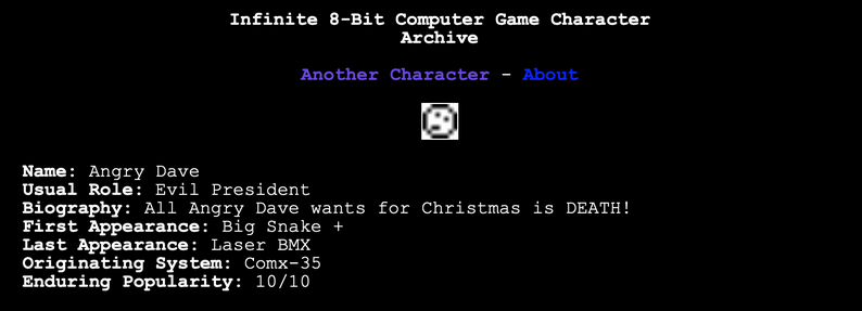 The Infinite 8 Bit Computer Game Character Archive By Dngdng 