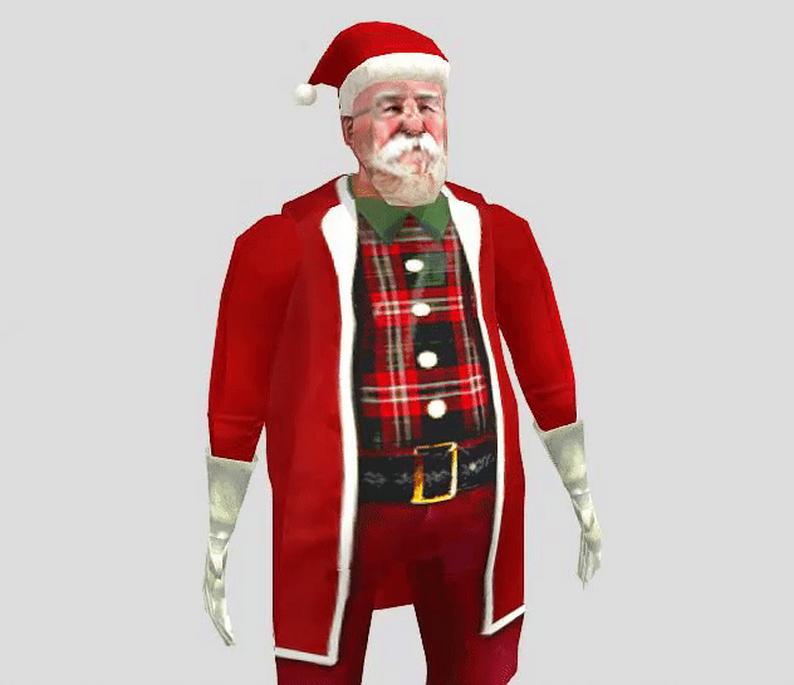 Santa Claus PS1-Style + Free Christmas Decoration | Asset by chicogames