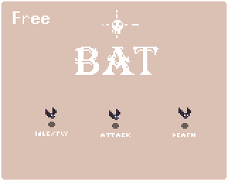 Free Bat-Enemy Spritesheet by FlowFrog101