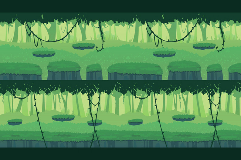 Parallax Jungle Game Backgrounds by Free Game Assets (GUI, Sprite ...