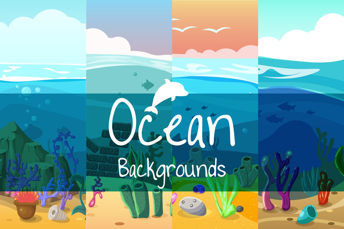 Parallax Ocean Backgrounds by Free Game Assets (GUI, Sprite, Tilesets)