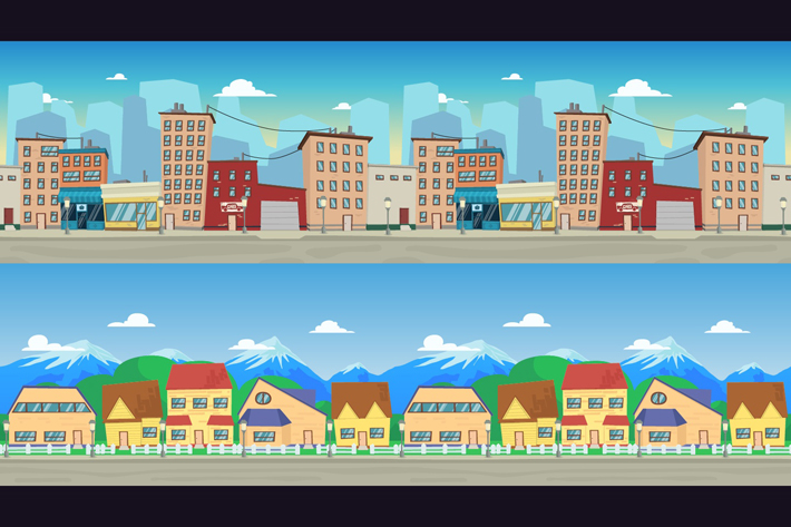 Parallax City 2D Backgrounds by Free Game Assets (GUI, Sprite, Tilesets)