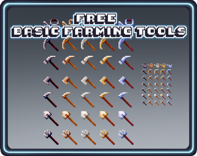 Pixelart Free Basic Farming Tools by VoodooMoose