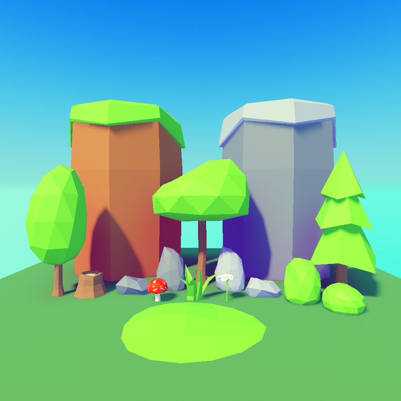 [FREE] Low Poly Nature Asset Pack Lite by Funskyhigh