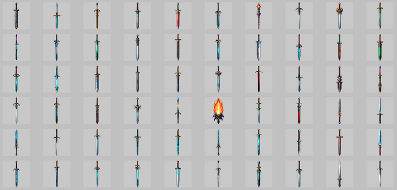 RPG Pack 5 - Weapons- 400+ Sprites by FortressSide
