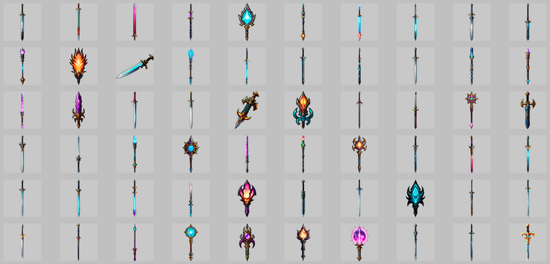 RPG Pack 5 - Weapons- 400+ Sprites by FortressSide