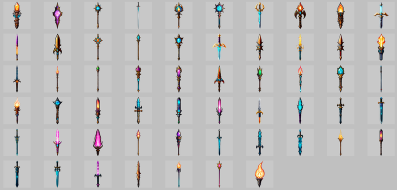 RPG Pack 5 - Weapons- 400+ Sprites by FortressSide