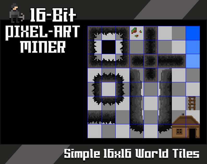 16Bit Miner Animated Character by Daniel Kole Productions