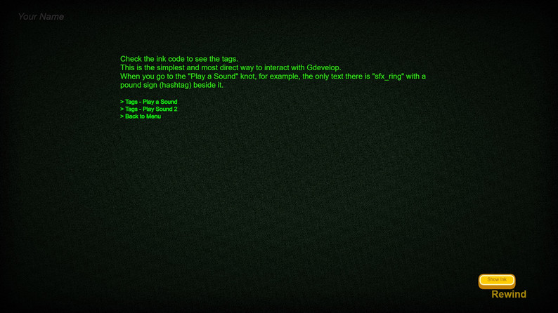 Ink For Gdevelop Template (Ink Language / Inkle) by EchoDiff