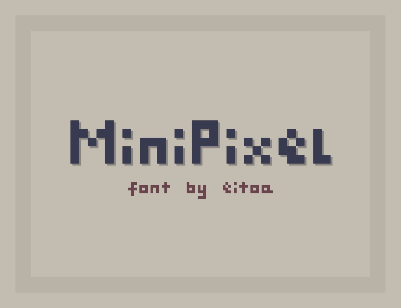 Mini Pixel Font by No. 8