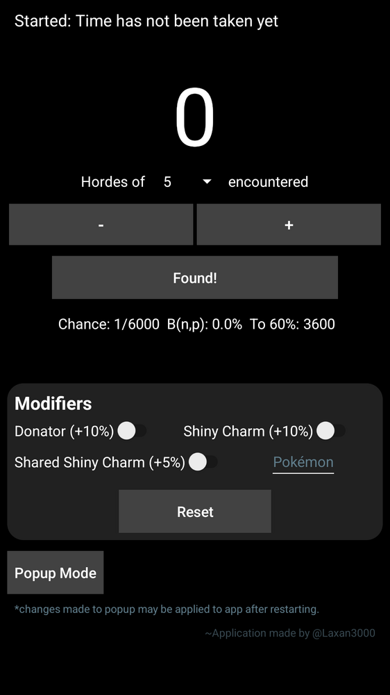 PokéMMO Shiny Encounter Counter Tracker [App for Android] by Laxan3000