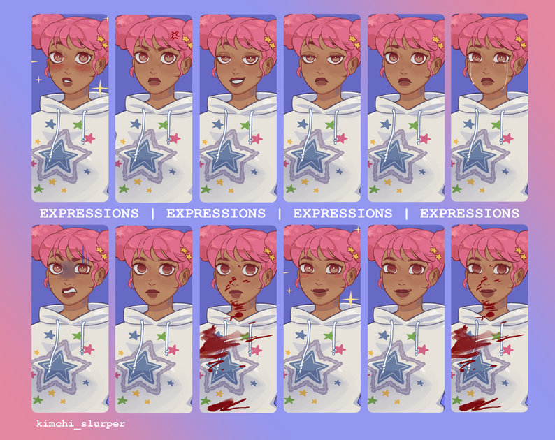 Visual Novel Character Sprite: Pink Haired Girl by Kimchi