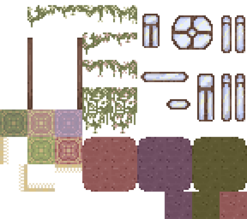 Cozy room/library pixel art tilemap 16x16 by rolff