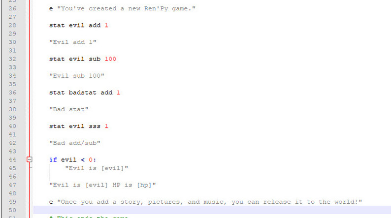 Ren'Py Stats Framework by bobcgames