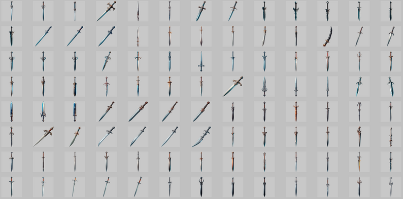 RPG Pack 7 - Swords & Axes - 600+ Sprites by FortressSide