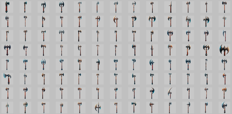 RPG Pack 7 - Swords & Axes - 600+ Sprites by FortressSide