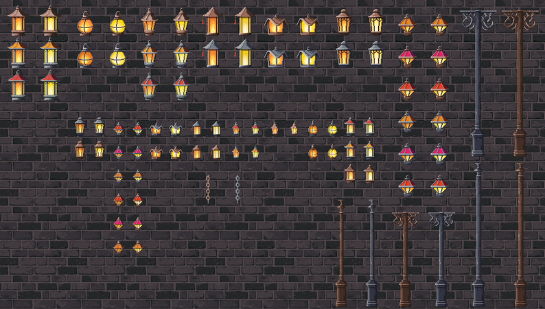 FREE Pixel Art Lantern Pack by karsiori