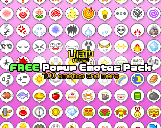 FREE Popup Emotes Pack by Pipoya