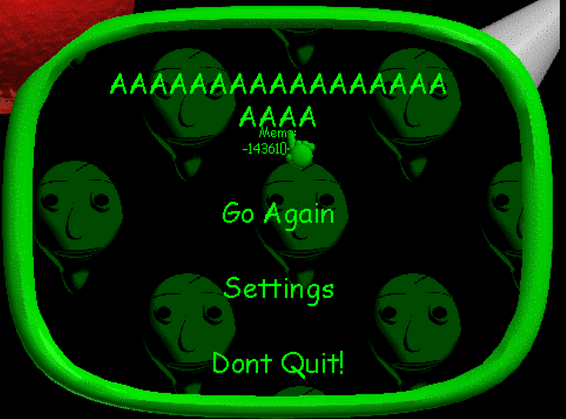Baldi's Basics Plus But The Text Is Being Honest by declanmakesgames