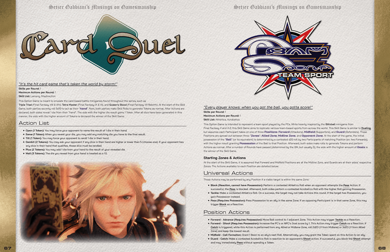 Final Fantasy TRPG: Legend Edition by Mildra The Monk, Xanatrix Zadare