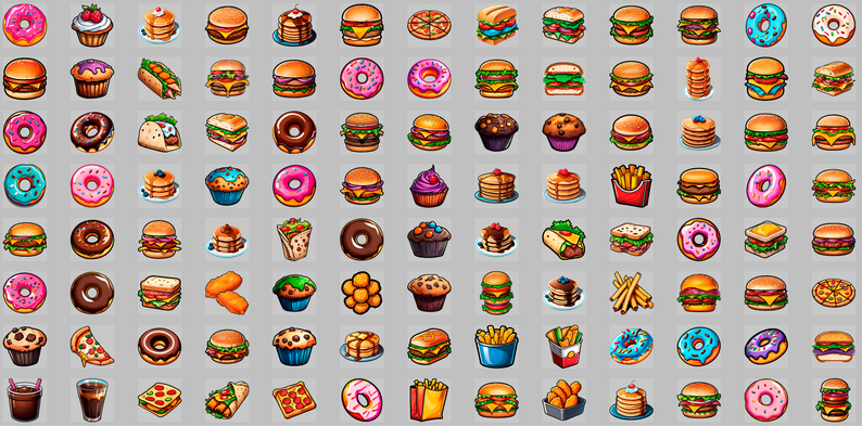 Pack 25 - Fast food - 700 Sprites by FortressSide