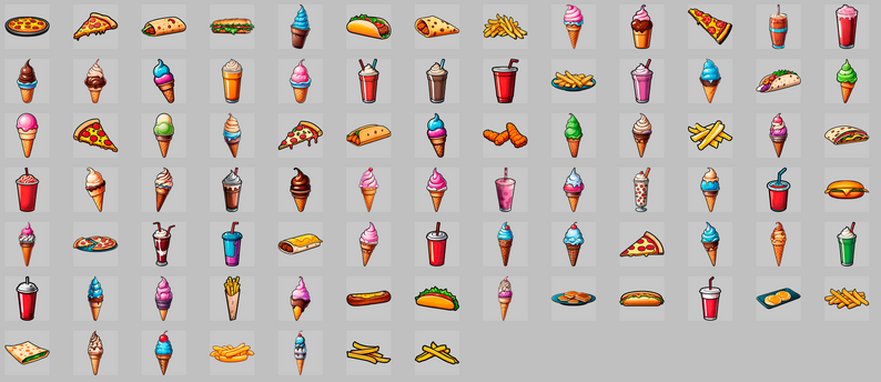 Pack 25 - Fast food - 700 Sprites by FortressSide
