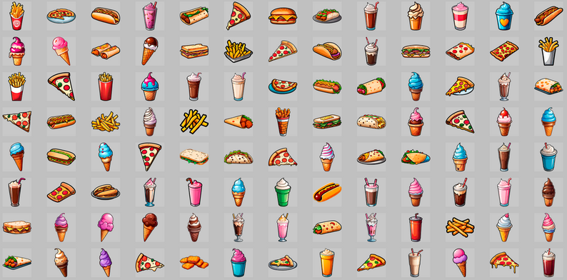 Pack 25 - Fast food - 700 Sprites by FortressSide
