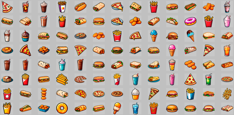 Pack 25 - Fast food - 700 Sprites by FortressSide