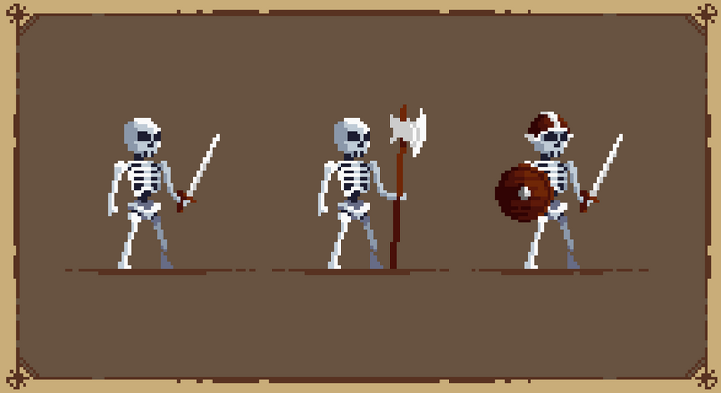 Pixel Art Skeletons Pack by MonoPixelArt