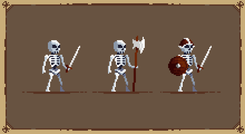 Pixel Art Skeletons Pack by MonoPixelArt